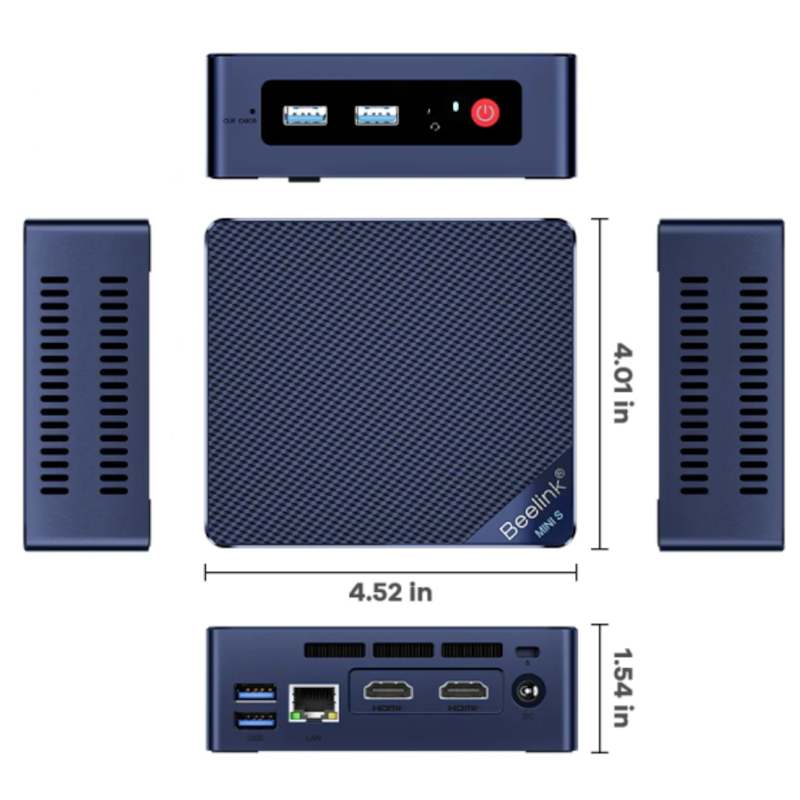 Mini Pc Intel Alder Lake N100 Minis12 Pro 12º Geração Memória 16gb Ssd ...
