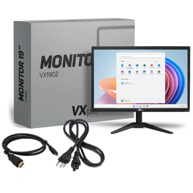 Monitor Vx Pro 19" 60hz 5ms Wxga Led Hdmi Vga Preto Vx190x - Microgem a Maior loja de Curitiba