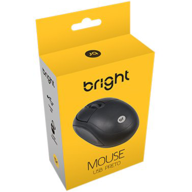 Mouse Bright Standard 800dpi Preto 0106 - Microgem a Maior loja de Curitiba