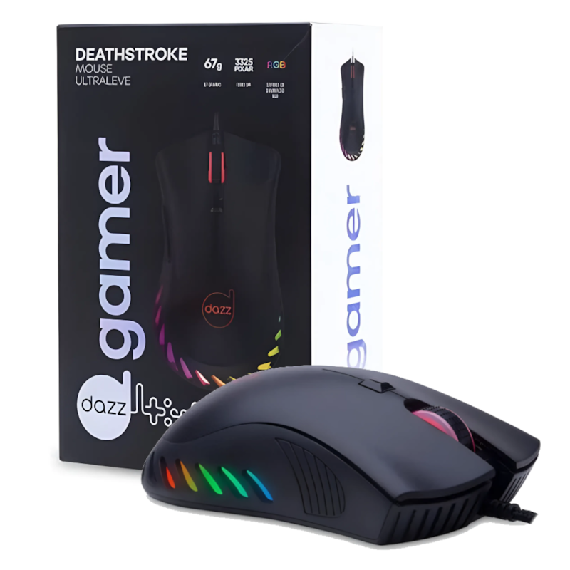 Mouse Dazz Ultralight Deathstroke Rgb 7 Botões Usb 2.0 Preto 62000035 - Microgem a Maior loja de ...
