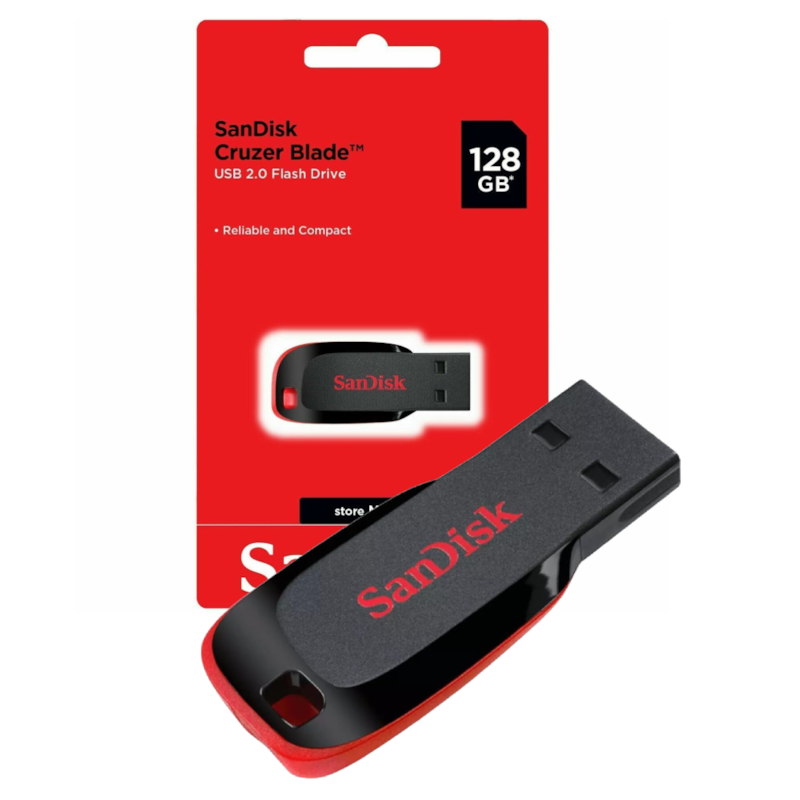 Pendrive Sandisk Cruzer Blade 128gb Usb 2.0 Sdcz50-128g-b35 - Microgem ...