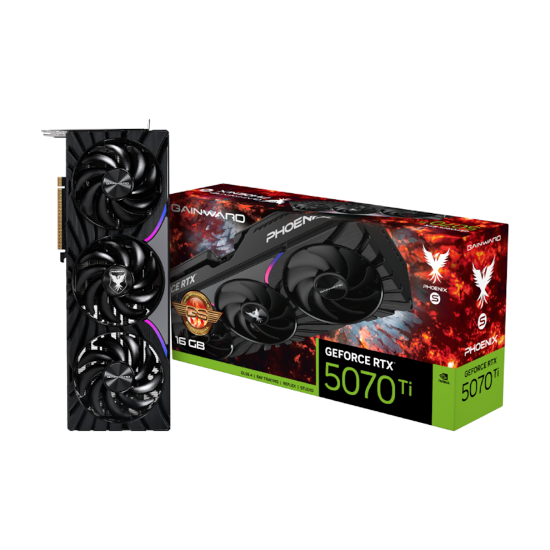 Placa De Vídeo Gainward Rtx 5070 Ti Phoenix-S Gs 16Gb Gddr7 256 Bit Ray ...