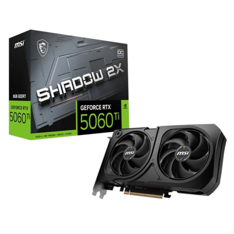 Placa De Vídeo Msi Rtx 5060 Ti Shadow 2x Oc 8gb Gddr7 128 Bit Ray ...