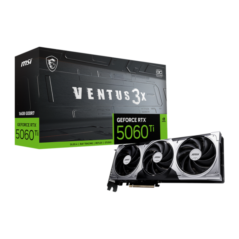 Placa De Vídeo Msi Rtx 5060 Ti Ventus 3X Oc 16Gb Gddr7 128 Bits Ray ...