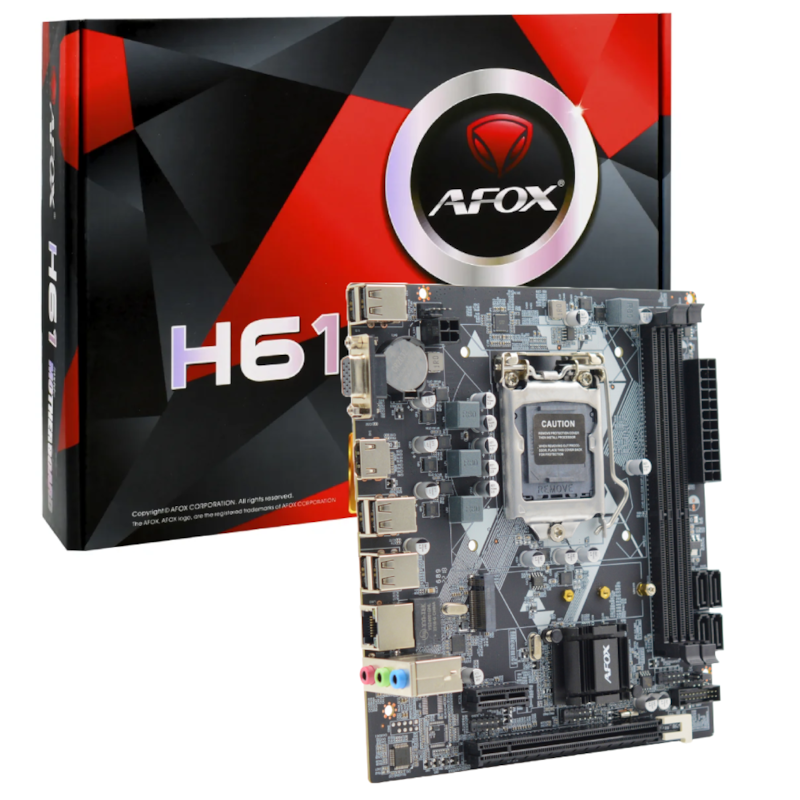 Placa Mãe Afox H61 Lga1155 Ddr3 Hdmi Vga Usb3.0 Ih61-ma9 - Microgem a ...