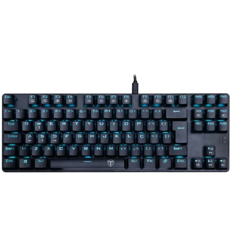 TECLADO GAMER MECÂNICO T-DAGGER BORA SINGLE SWITCH BLUE ABNT2 LED VERDE ...